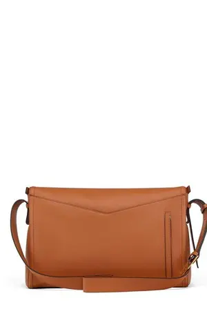 Mcm Diamant 3d Calf Leather Shoulder Bag - Brown