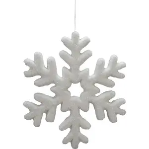 STORIED HOME Flocked Foam Snowflake Ornament