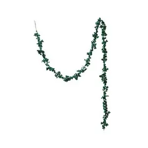 STORIED HOME Foam And Glitter Ball Garland - Green