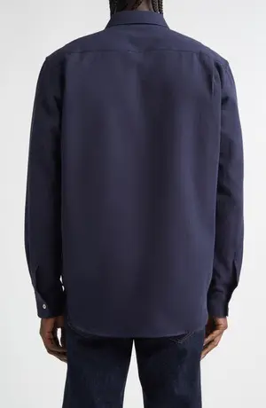 De Bonne Facture Artist Cotton & Hemp Button-up Shirt