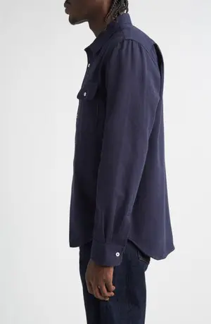 De Bonne Facture Artist Cotton & Hemp Button-up Shirt