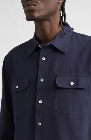 De Bonne Facture Artist Cotton & Hemp Button-up Shirt