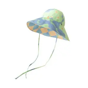 LOST PATTERN Reversible Sun Hat Blue