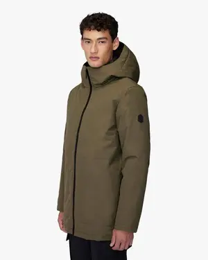 QUARTZ CO. Jules Hooded Down Winter Jacket - Sage