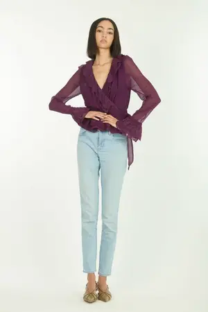 SECRET PON-PON Poet Blouse - Bordeaux