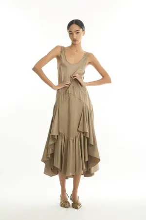SECRET PON-PON Evelyn Maxi Dress - Taupe