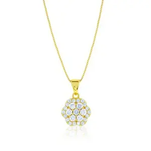 DONATELLO GIAN Crystal Cluster Pendant Necklace - Gold