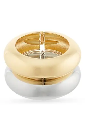 Shashi Mixed Metal Hinged Bangle Bracelets Set Gold/silver