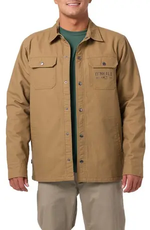 O'Neill Fleece Lined Cotton Canvas Jacket