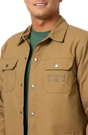 O'Neill Fleece Lined Cotton Canvas Jacket