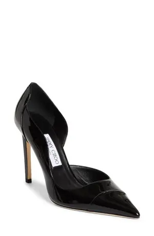 JIMMY CHOO Brigitte Pointed-toe D'orsay Pumps - Black