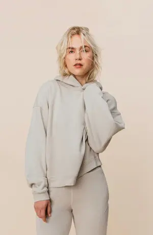 OCIO Organic Cotton Teddy Oversized Hoodie - Stone
