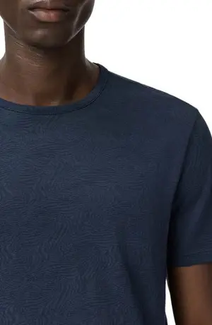 John Varvatos Blaise Wave Organic Cotton T-shirt - Navy
