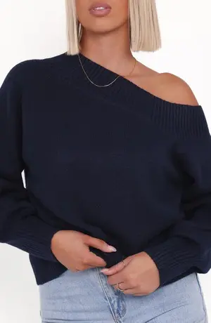 PETAL & PUP Allis One-shoulder Sweater