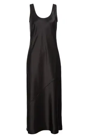 St. John Sarah Liquid Satin Shift Dress