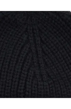 Barbour Mosely Cotton & Wool Blend Beanie - Black