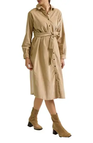 CACHE COEUR Maternity Corduroy Shirt Dress - Hazel