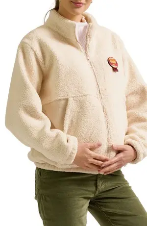 Women's Beige Fleece Jackets