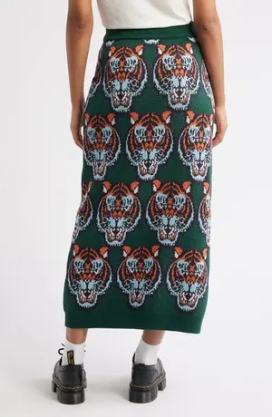 DRESSED IN LALA Wild Things Knit Midi Skirt