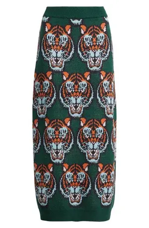 DRESSED IN LALA Wild Things Knit Midi Skirt