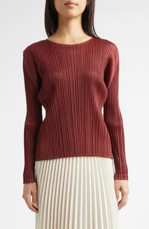 Issey Miyake Scoop Neck Blouses