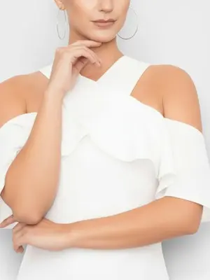 Rachel Rachel Roy Off-the-shoulder Ruffle Midi Dress