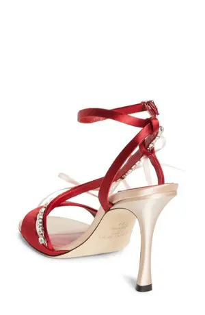 JIMMY CHOO Lula Ankle Strap Sandal - Macaron/ruby Red