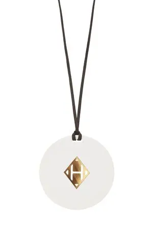 Hermès Acrylic And Buffalo Horn Charm Necklace