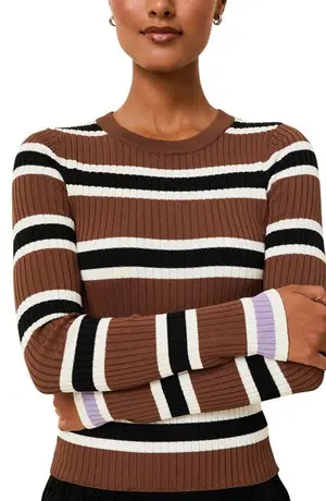 Solid & Striped The Dora Rib Stripe Top - Coconut Stripe