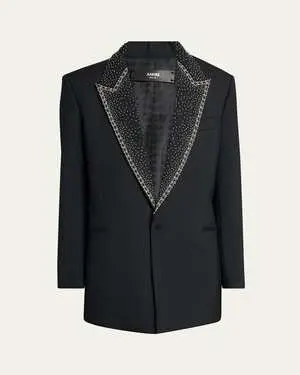 Amiri Sequin Peak Lapel Oversized Blazer