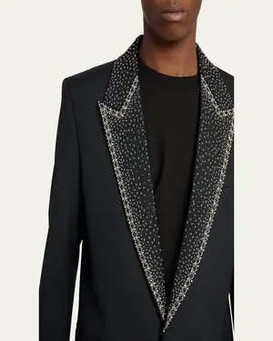 Amiri Sequin Peak Lapel Oversized Blazer