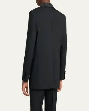 Amiri Sequin Peak Lapel Oversized Blazer