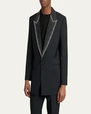 Amiri Sequin Peak Lapel Oversized Blazer