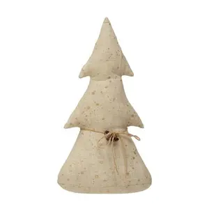 STORIED HOME Antiqued Canvas Tree With Bells With Natural Color - Tan
