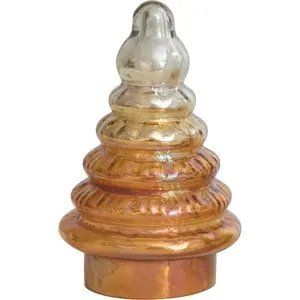 STORIED HOME Embossed Two-tone Mercury Glass Tree