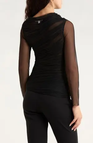 FRAME The Draped Sheer Top