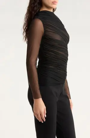 FRAME The Draped Sheer Top