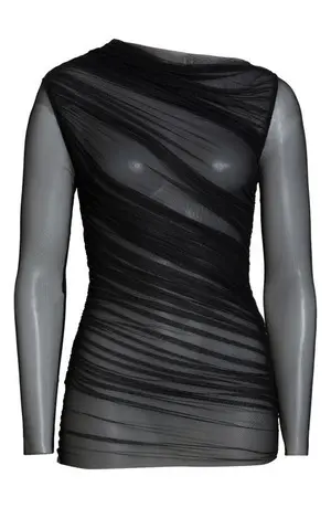 FRAME The Draped Sheer Top