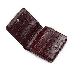 RADLEY Dukes Placefaux Croc Zip Around Wallet - Dark Cherry
