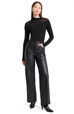 MARCELLA Dove Sheer Trim Top
