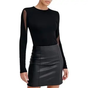 MARCELLA Alley Mesh Long Sleeve Top