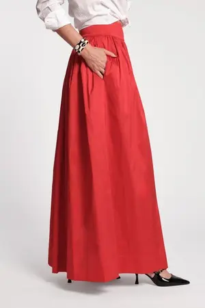 FRANCES VALENTINE Full-length Ball Skirt - Red