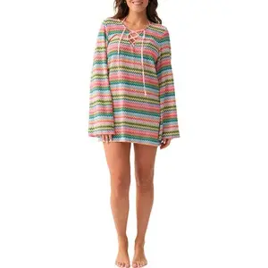 PQ SWIM Metallic Long Sleeve Cover-up - Ziggy