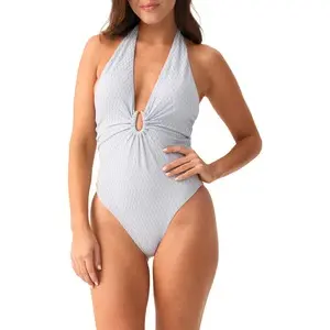 PQ Plunge Halter One-piece Swimsuit - Tallulah