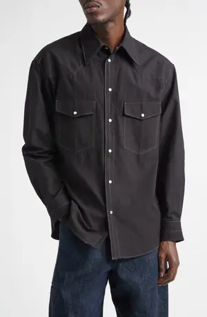 LEMAIRE Cotton Twill Western Snap-up Shirt