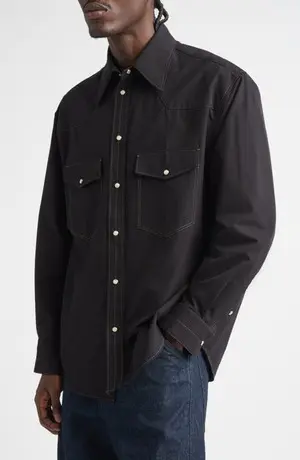 LEMAIRE Cotton Twill Western Snap-up Shirt
