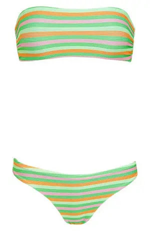 MAAJI Rainbow Stripe Tiffany Reversible Bikini Top