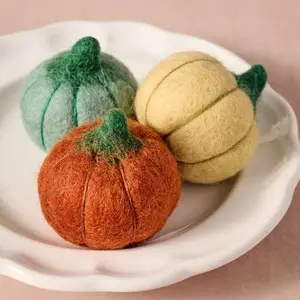TEN THOUSAND VILLAGES Sapha Pumpkin Shaped Felted Soaps - Multi