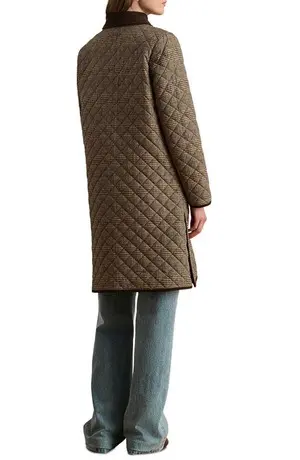 Ralph Lauren Glen Plaid Quilted Coat