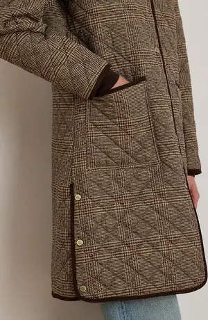 Ralph Lauren Glen Plaid Quilted Coat